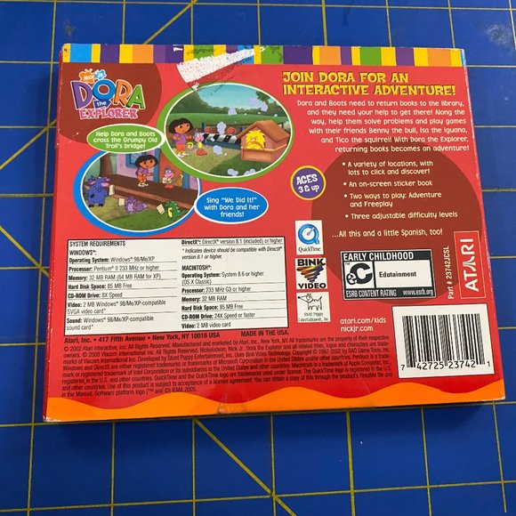 Atari, Inc. | Toys | Dora The Explorer Backpack Adventure Cdrom | Poshmark